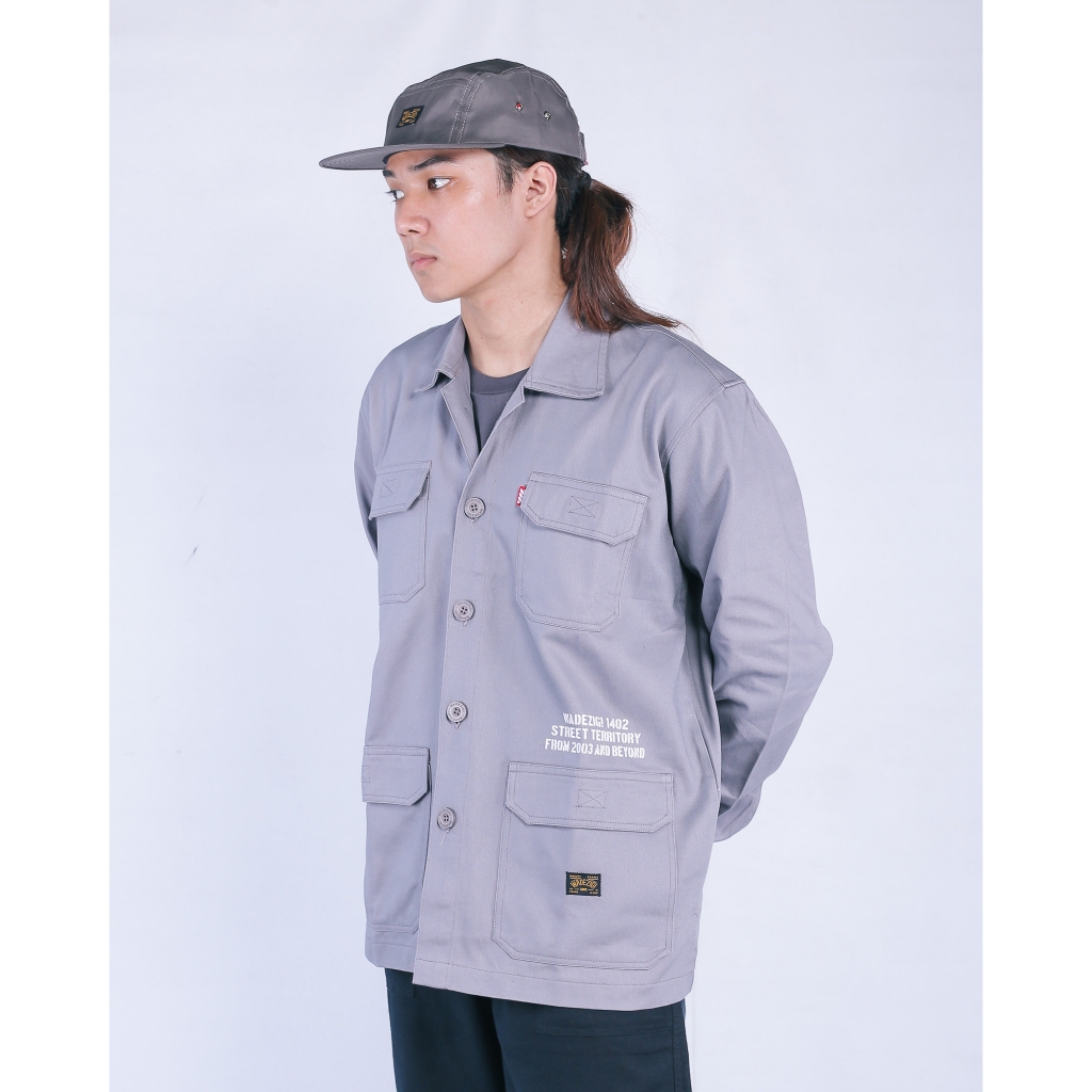 Jual WADEZIG! JACKET - COMBED FIELD JACKET GREY | Shopee Indonesia