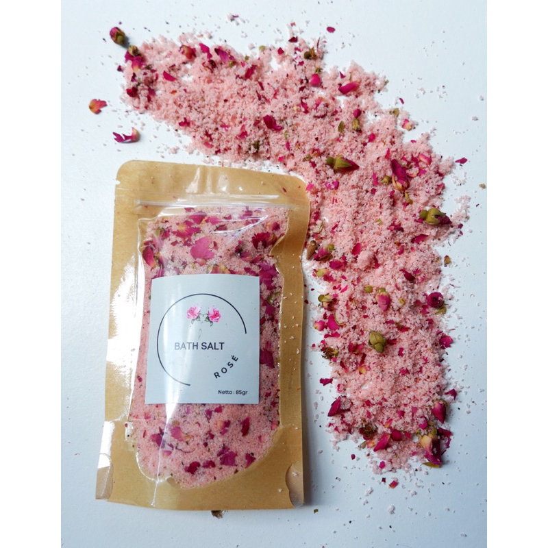 Jual Bath salt, Garam spa Rose with petals | Shopee Indonesia