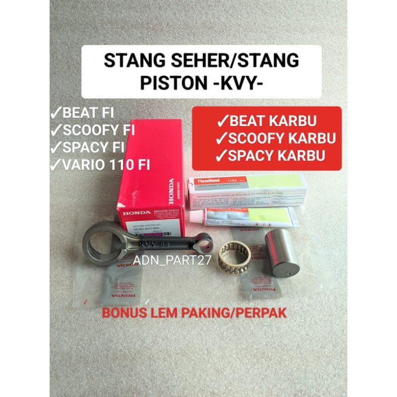 Jual stang seher set (KVY) stang piston beat/Scoopy/spacy/Vario 110 fi ...