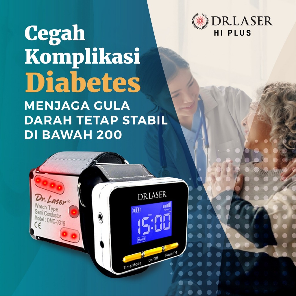 Jual DR LASER HI PLUS Jam Tangan Terapi Laser Diabetes , Hipertensi ...