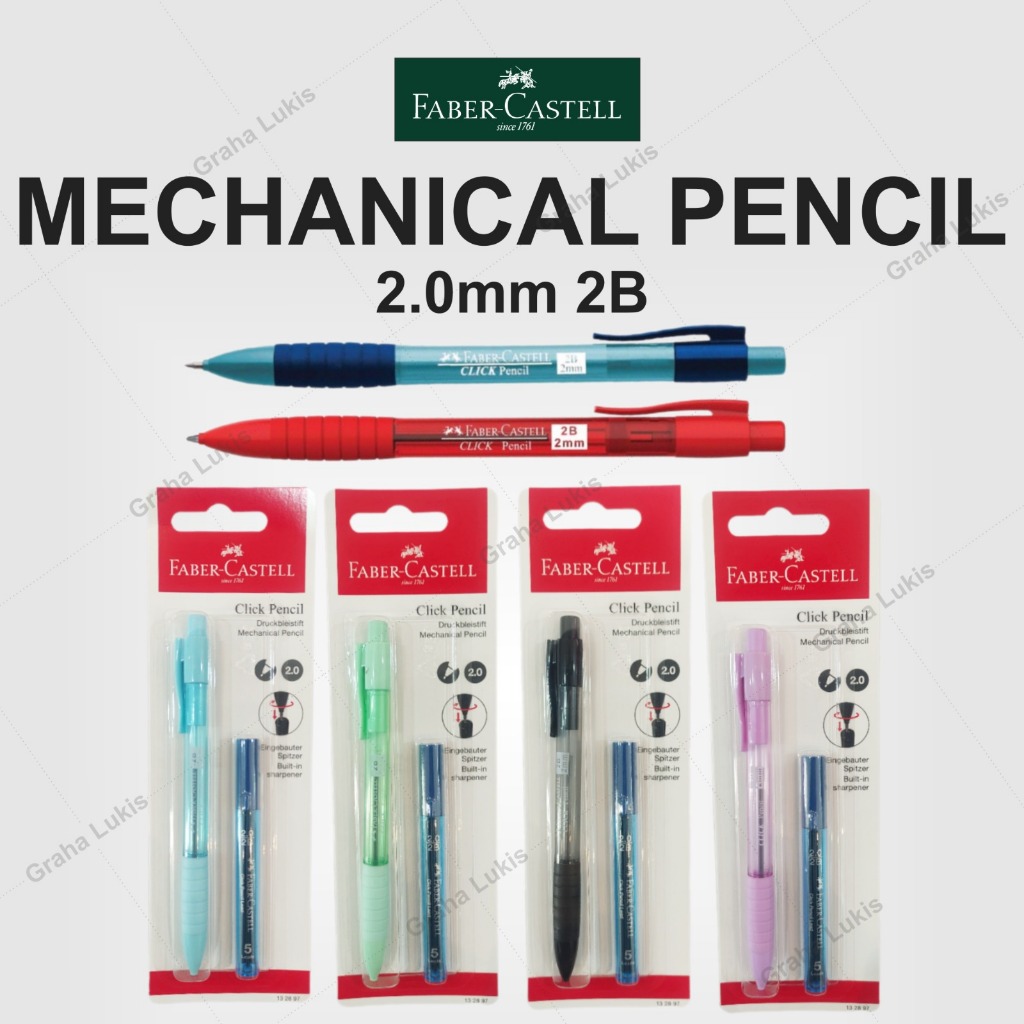 Jual Faber Castell Mechanical Pencil 2.0mm - Satuan / Set | Shopee ...