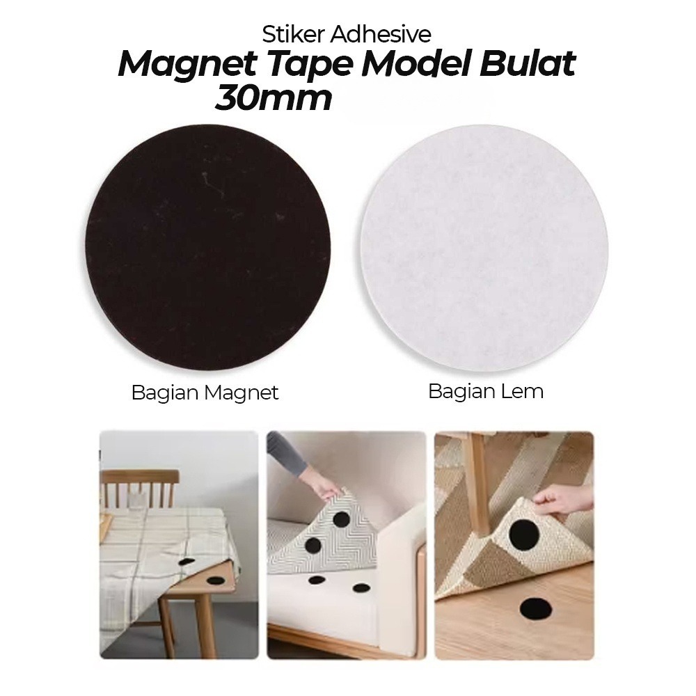 Jual Stiker Adhesive Magnet Tape Bulat Perekat Karpet Serbaguna ...