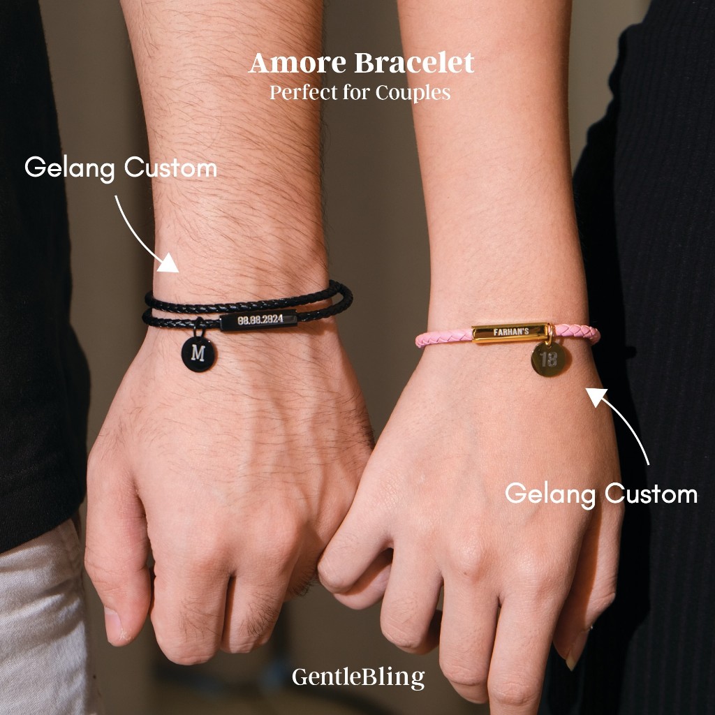 Jual GentleBling Gelang Kulit Asli Premium | Gelang Couple Aesthetic ...