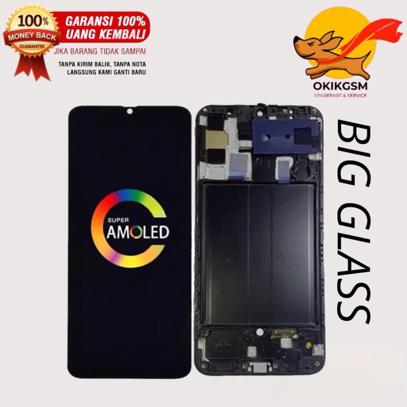 Jual LCD Touchscreen Frame Big Glass Samsung A50 A50S Original Amoled ...