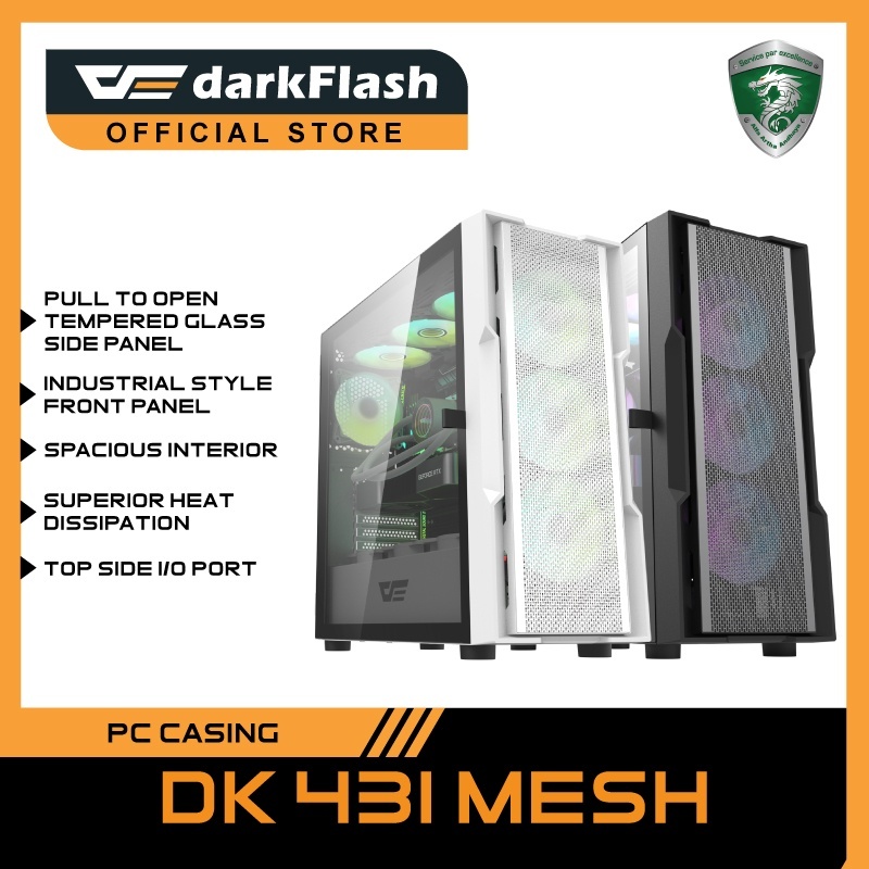 Jual darkFlash DK431 ATX PC Casing [+ 4 A-RGB Fan] - Gatotkaca ...