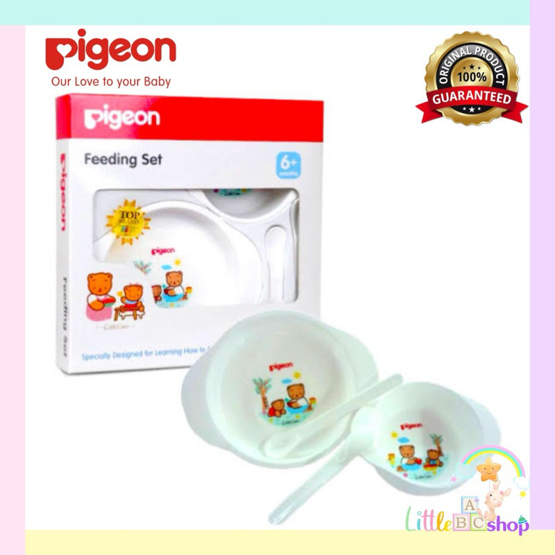 Jual Pigeon feeding set mini / peralatan makan bayi / piring makan bayi ...