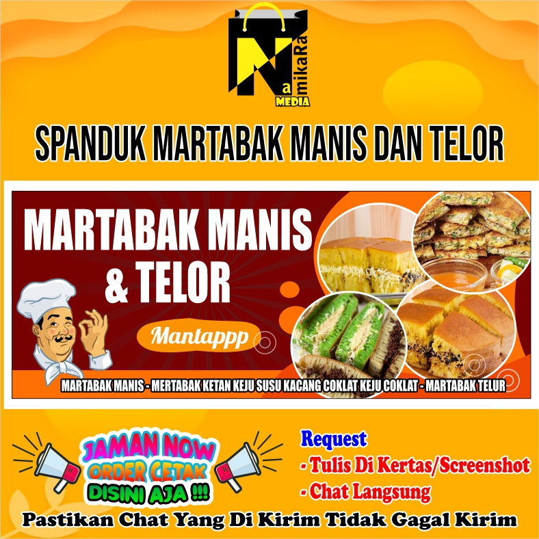 Jual Spanduk Martabak Terbaru yang lagi Viral ukuran 1.6x0.6 M / Banner ...