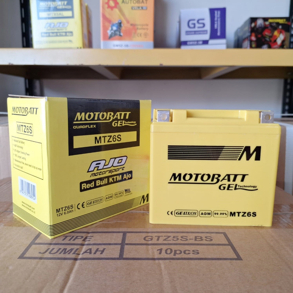 Jual Aki Motor Vario 125 - 150, CBR 150, CB150R, PCX 150 Motobatt MTZ6S Aki Kering GEL ...