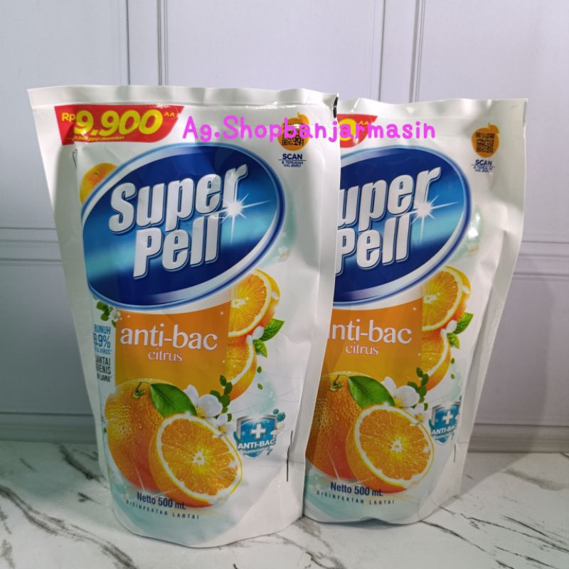 Jual Super Pell Pembersih Lantai Antibac Citrus 500ml | Shopee Indonesia