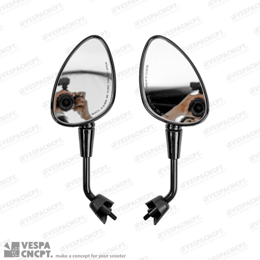 Jual Spion Model Original Danmotor Black Vespa Sprint Iget Facelift ...