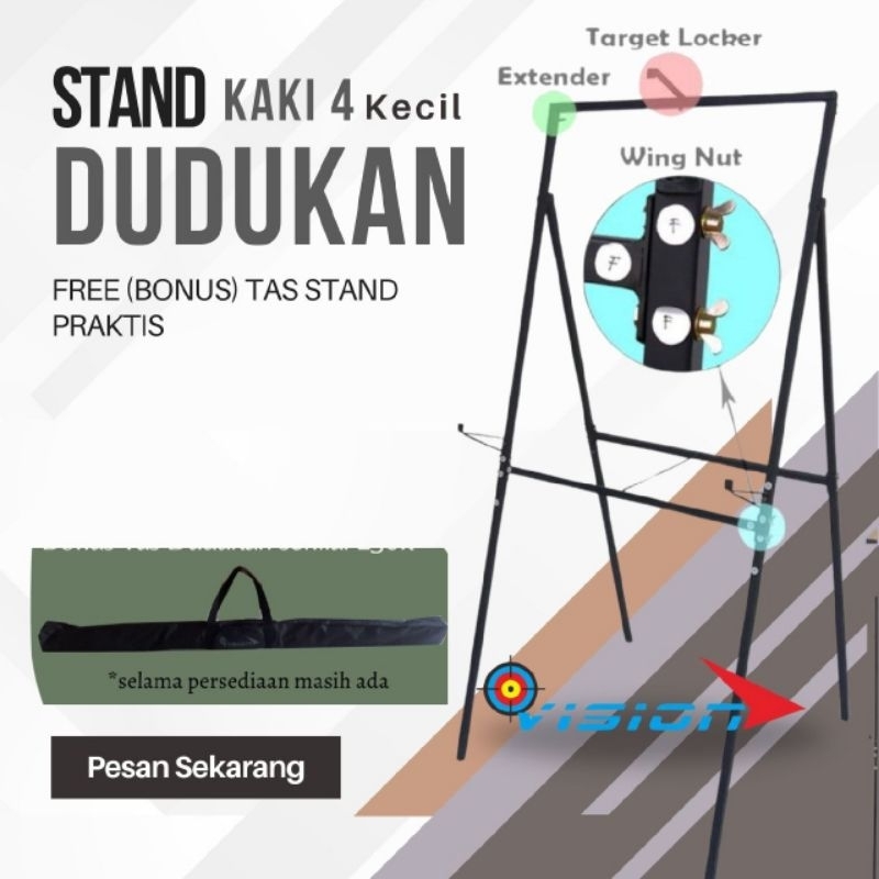 Jual Stand Target Panah 4 Kaki Dudukan Sasaran Panahan / Dudukan Target ...