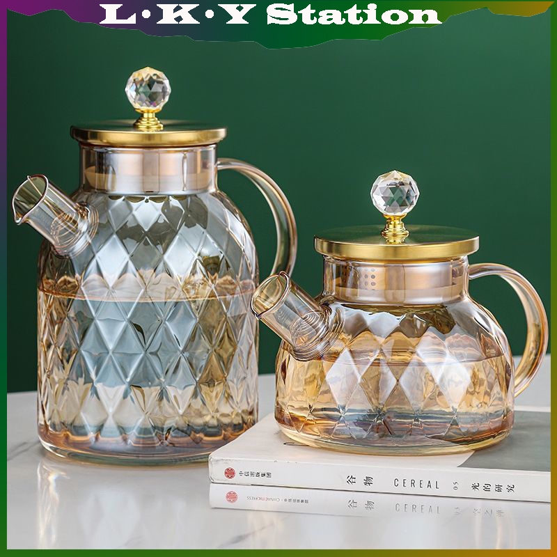 Jual 1000ML/1800ML Teko Air Kaca Diamond / Ketel Air Minum / Pitcher ...