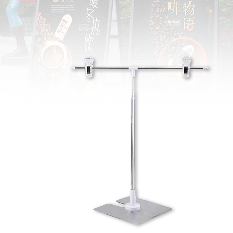 Jual 1 Set 90cm Display Banner Stand T Stand Meja Jepit Adjustable ...