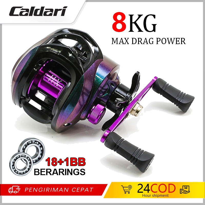 Jual Reel bc Reel Baitcasting Bahan Metal Kapasitas10 KG KUAT RATIO 7.2 ...