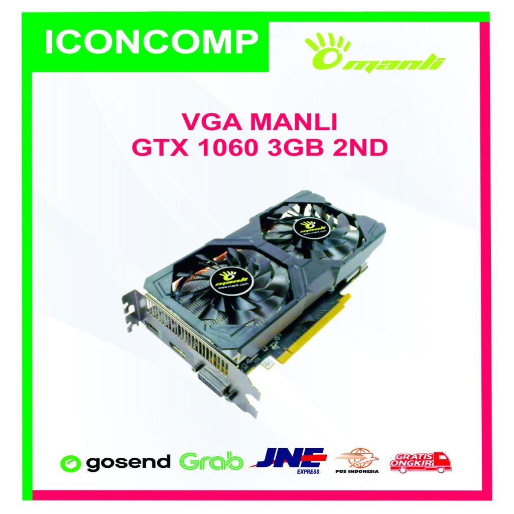 Jual VGA MANLI GTX 1060 3GB 2ND | Shopee Indonesia