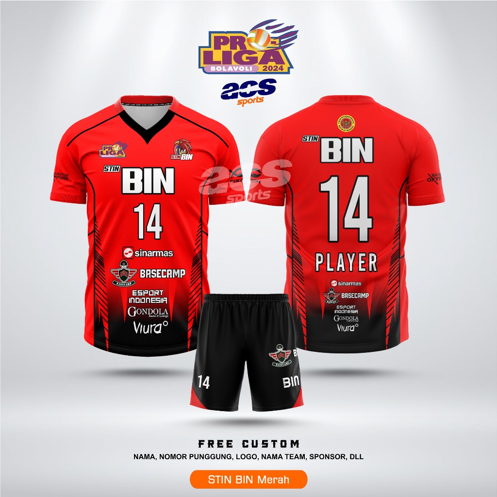 Jual Jersey STIN BIN Proliga 2024 (Free Nama, No Punggung, dll) | Shopee Indonesia