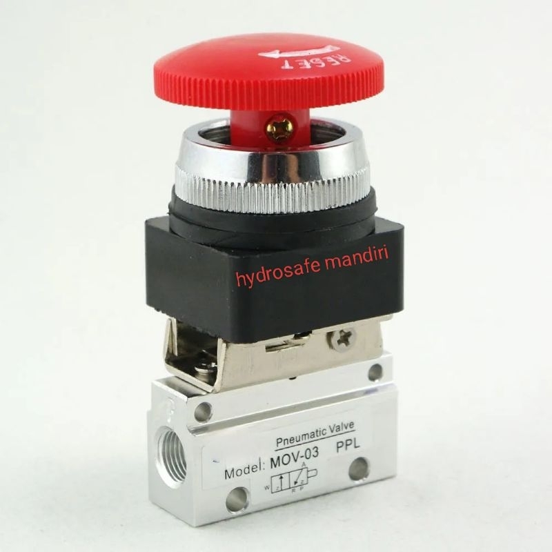 Jual Mechanical valve PUSH LOCK pneumatic 2/2 size 1/8" inch | Shopee Indonesia