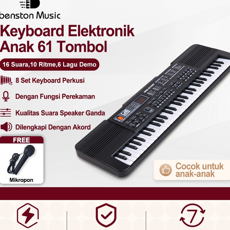 Jual Sedang Laris Benston Music Keyboard Elektronik Anak 61 keyboard ...