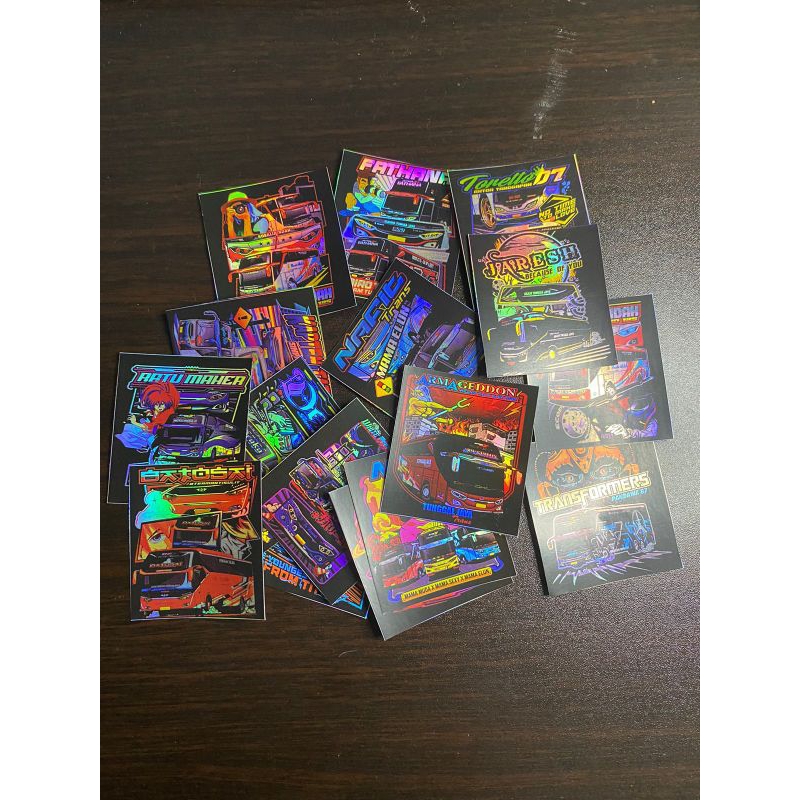Jual PAKET STICKER RANDOM 16 PCS MODEL KOTAK/ STICKER BUS BASURI ARTIS ...