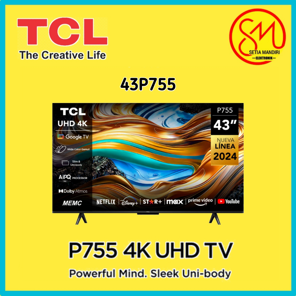 Jual TCL 43P755 4K UHD HDR10+ Google TV w/ Dolby Vision-Atmos | Shopee ...