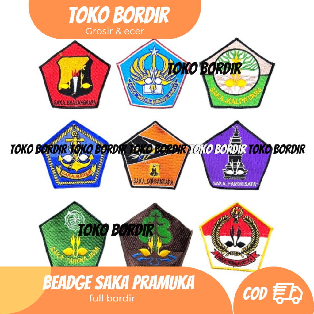 Jual Bed Logo saka pramuka bordir / saka bhayangkara / wirakartika ...