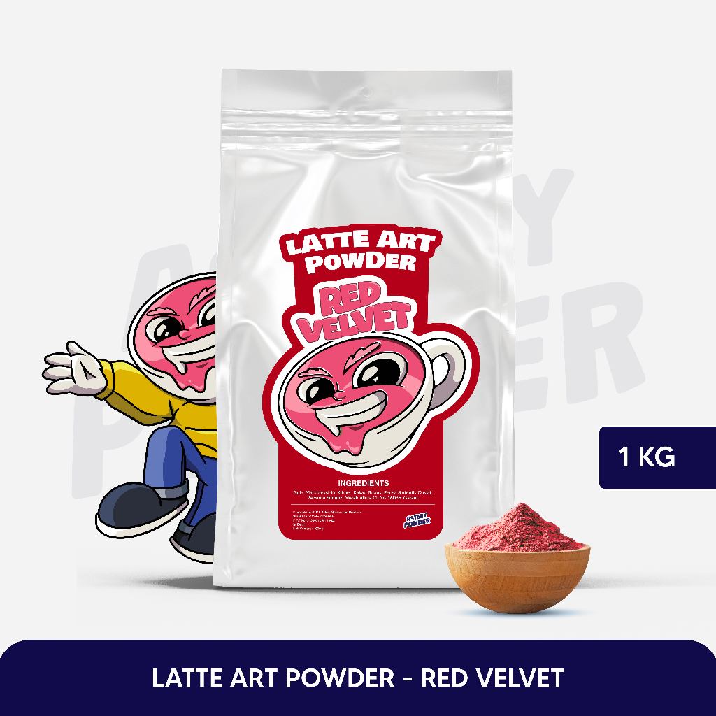 Jual Latte Art Powder Redvelvet 1 Kg / Bubuk Minuman Latte Art Siap Seduh Rasa Red Velvet ...