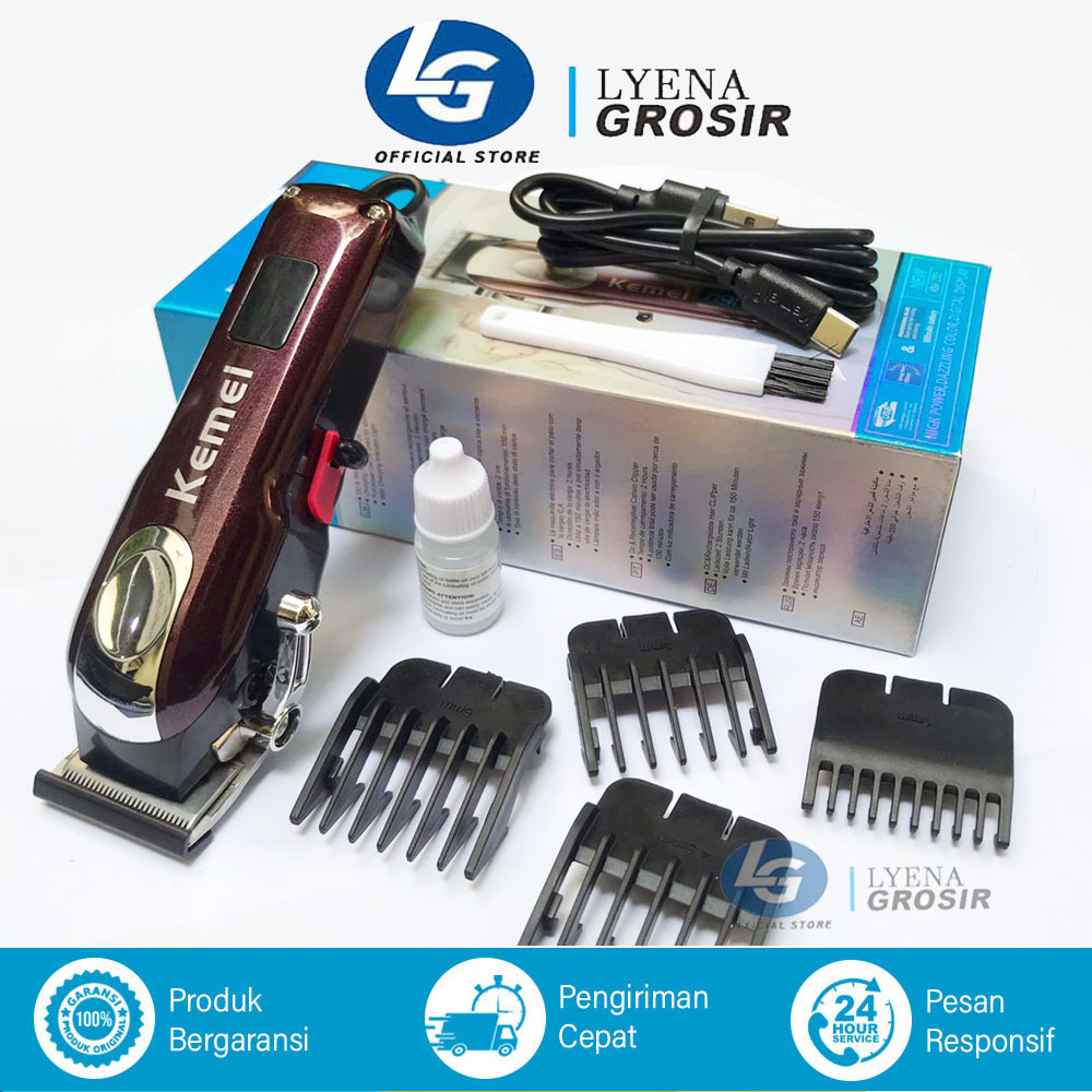 Jual KEMEI KM 233 ALAT CUKUR RAMBUT LCD CAS ISI ULANG KM-233 | Shopee Indonesia