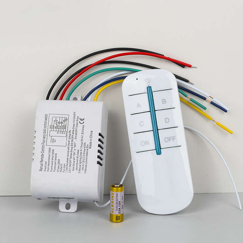 Jual Saklar Remote Lampu 4 Way 4x1000w 220v Remote Control Switch Lampu ...