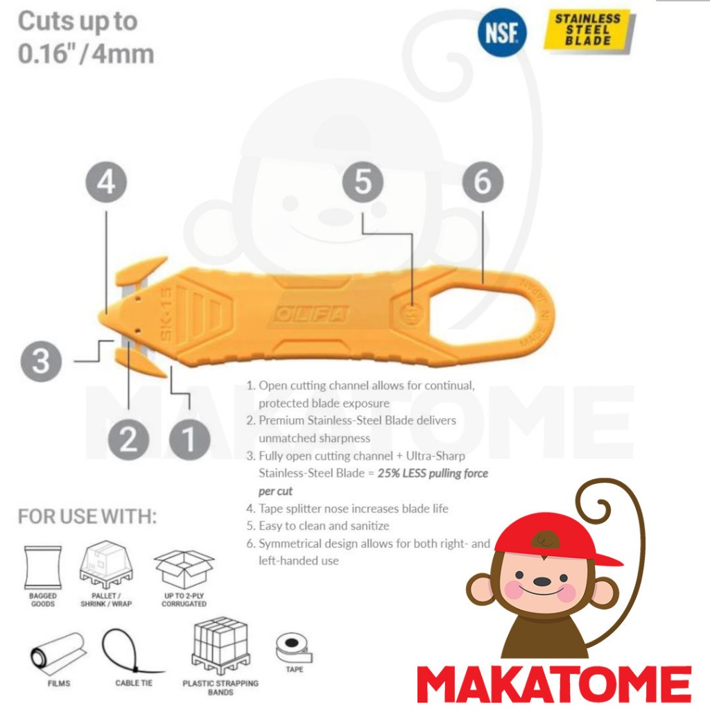 Jual Olfa SK-15 Safety Cutter knife sk15 jepang japan potong tali kardus | Shopee Indonesia