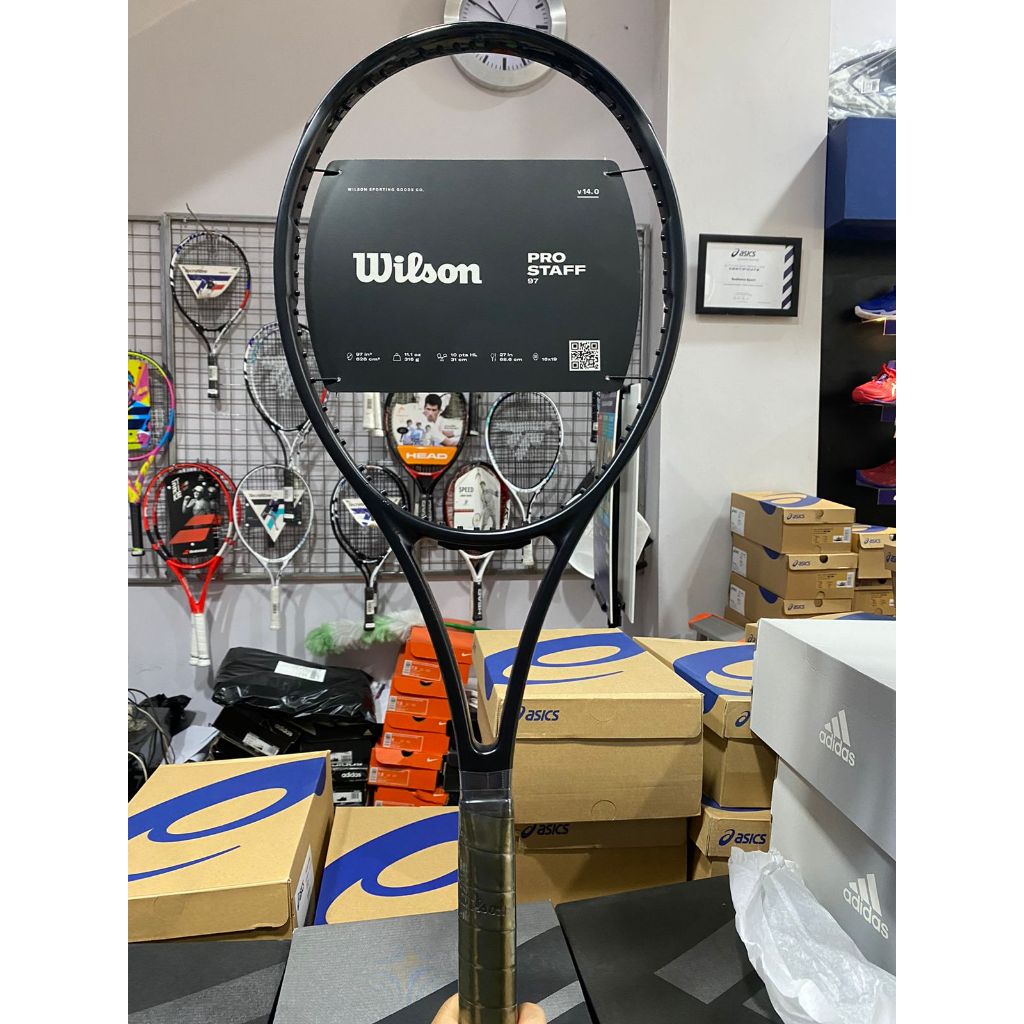 Jual Raket Tenis Wilson Pro Staff 97 v14 Black Noir Edition [315 gram ...
