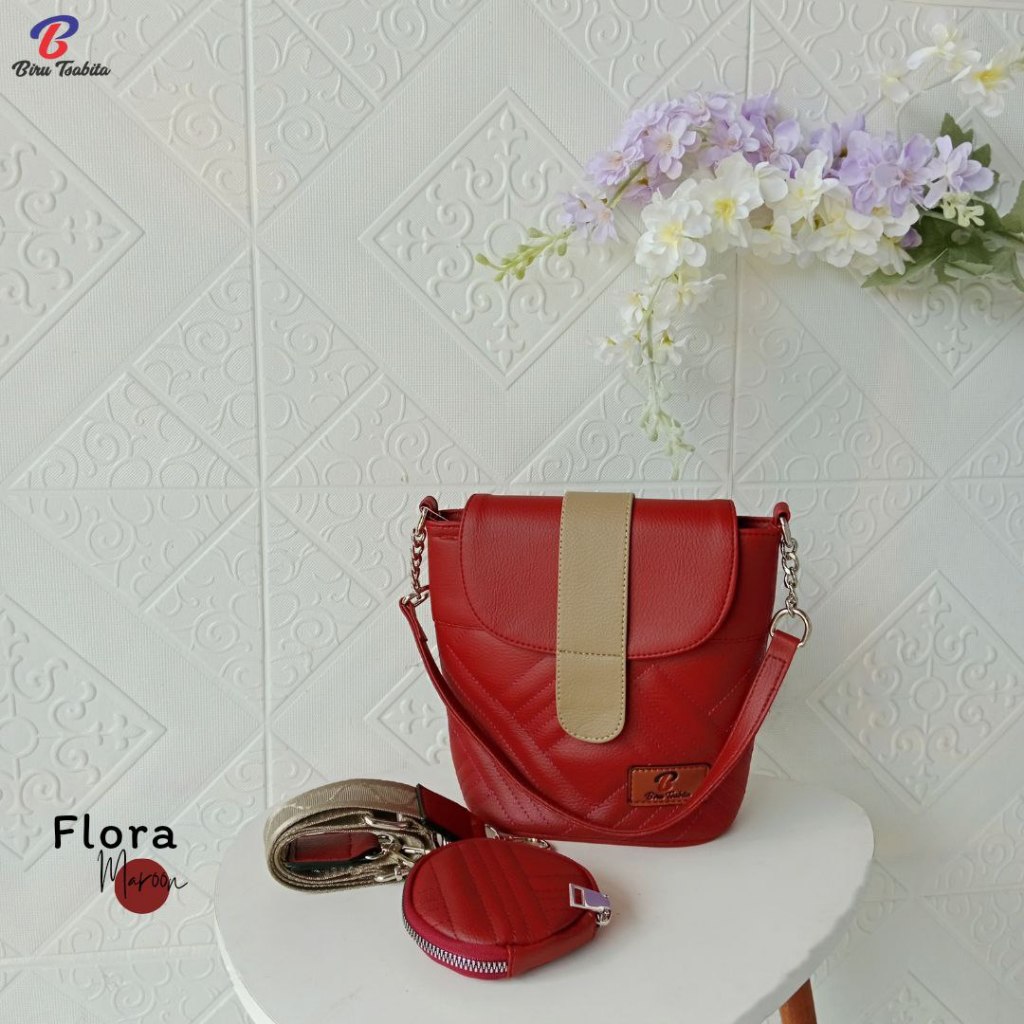 Jual Biru Tsabita Flora Bag Cantik Bahan Sintesis Premium Waterproof ...