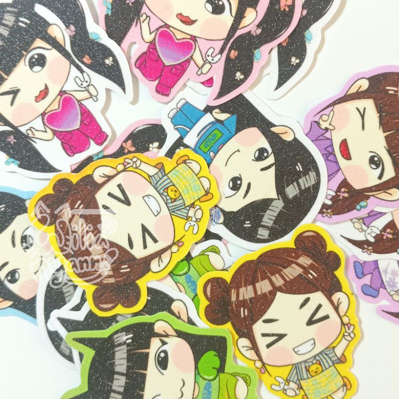 Jual Stiker Newjeans Power puff chibi Vynil ( Glitters ) | Shopee Indonesia