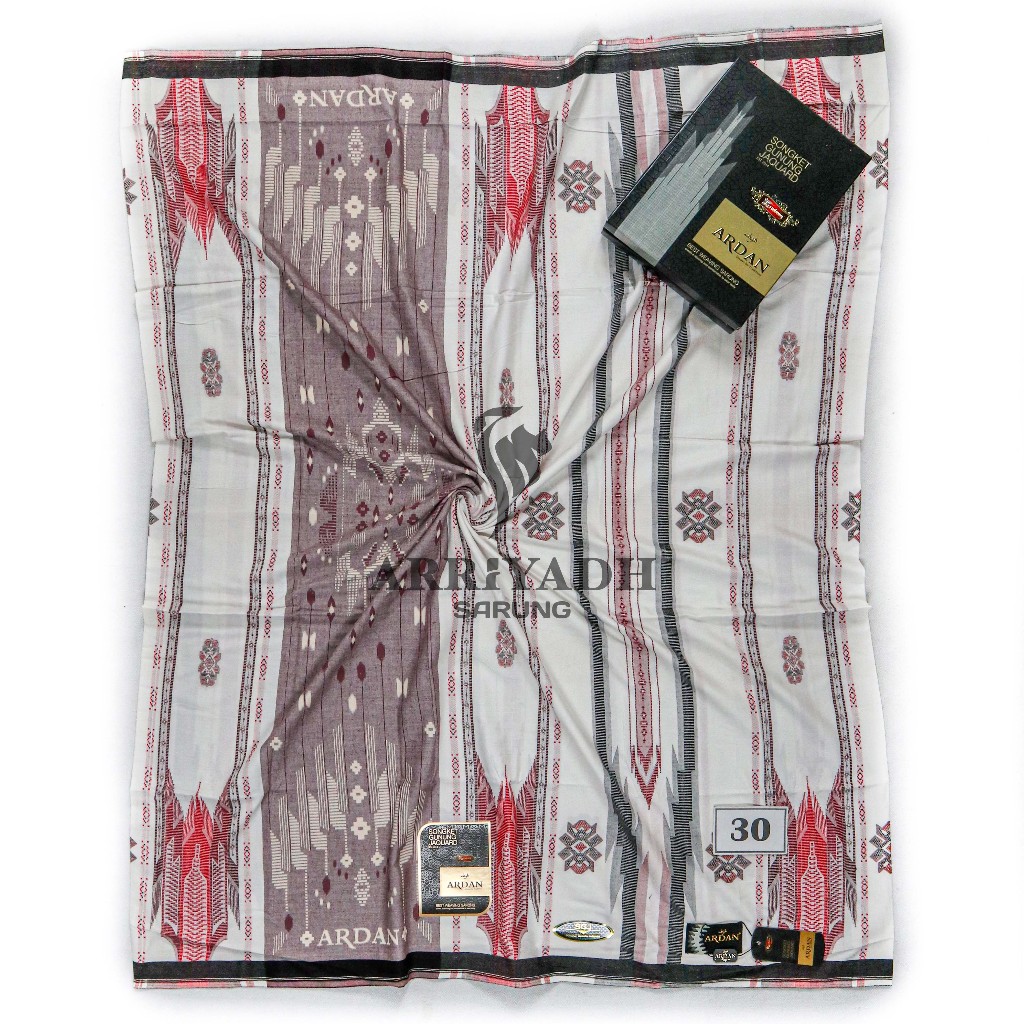 Jual Sarung Ardan Motif SGJ Songket Gunung Jaquard Putih Hitam Warna ...