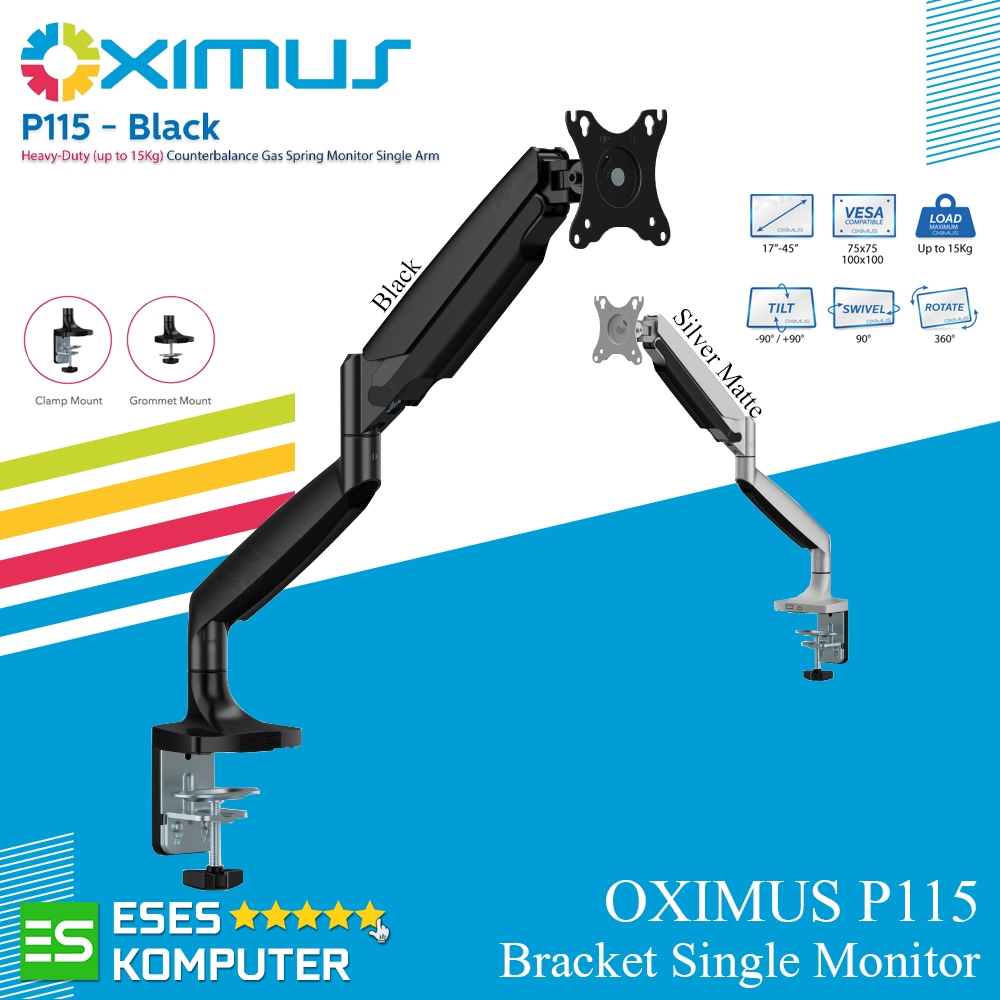 Jual Bracket OXIMUS P115 Heavy-Duty Counterbalance Gas spring Monitor ...