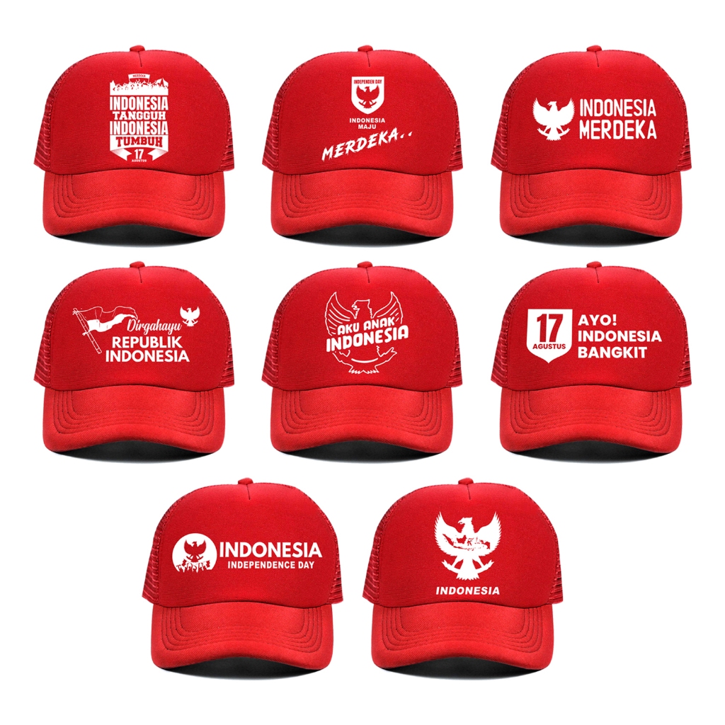 Jual Topi Trucker Dewasa HUT RI 17 Agustusan Kemerdekaan Agustus ...