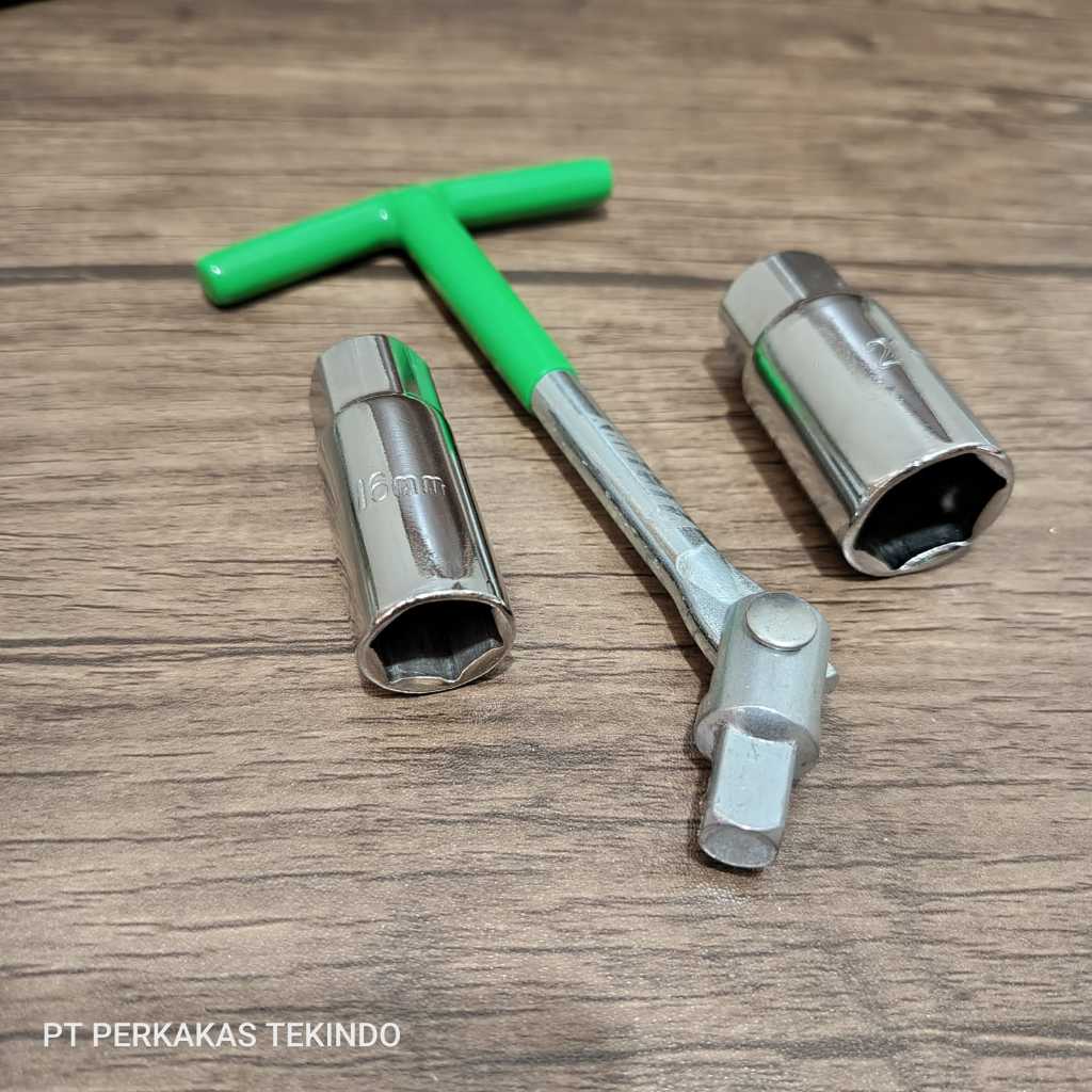 Jual Paket Kunci T Busi Gagang Fleksibel Victory Mata Socket Busi 16 Mm ...