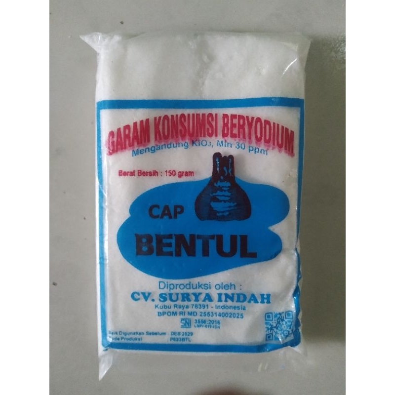Jual Garam Bentul | Garam Konsumsi Beryodium Cap Bentul 150g | Shopee ...