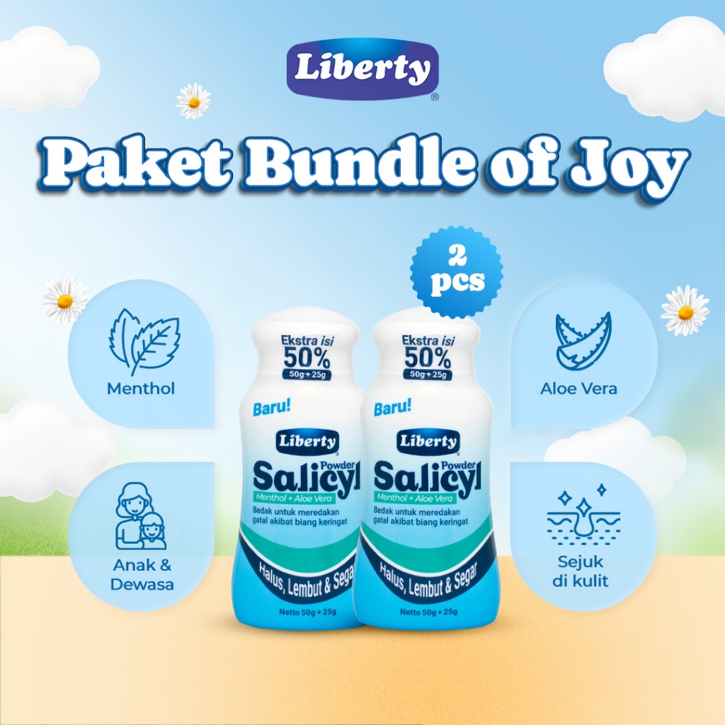 Jual [Paket Bundle Of Joy] Liberty Bedak Salicyl isi 2pcs - Bedak Bayi ...