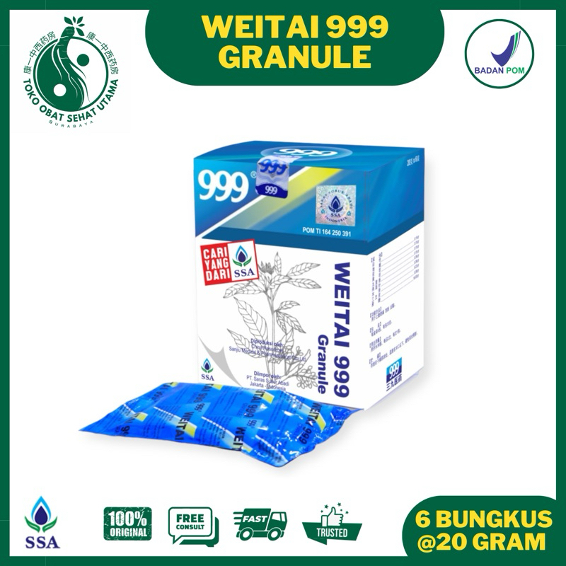 Jual WEITAI 999 GRANULE SSA / Meredakan Gangguan Lambung, Maag / wei tai 999weitai granul ...