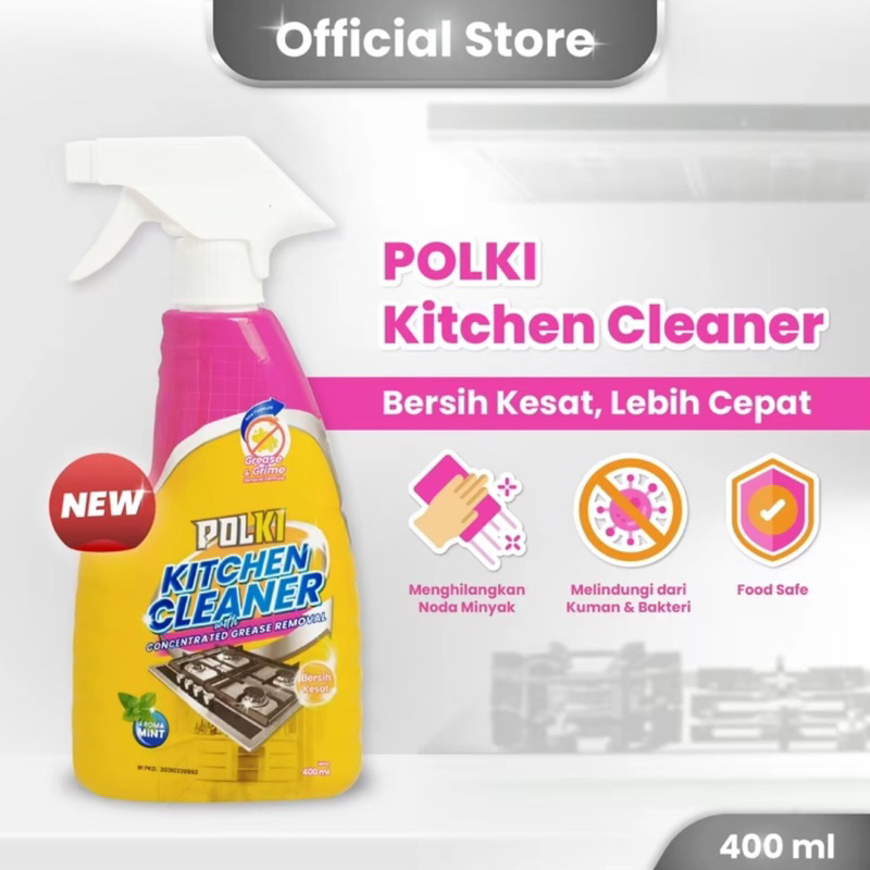 Jual Polki Kitchen Cleaner Cairan Pembersih Minyak Meja Dapur Anti ...