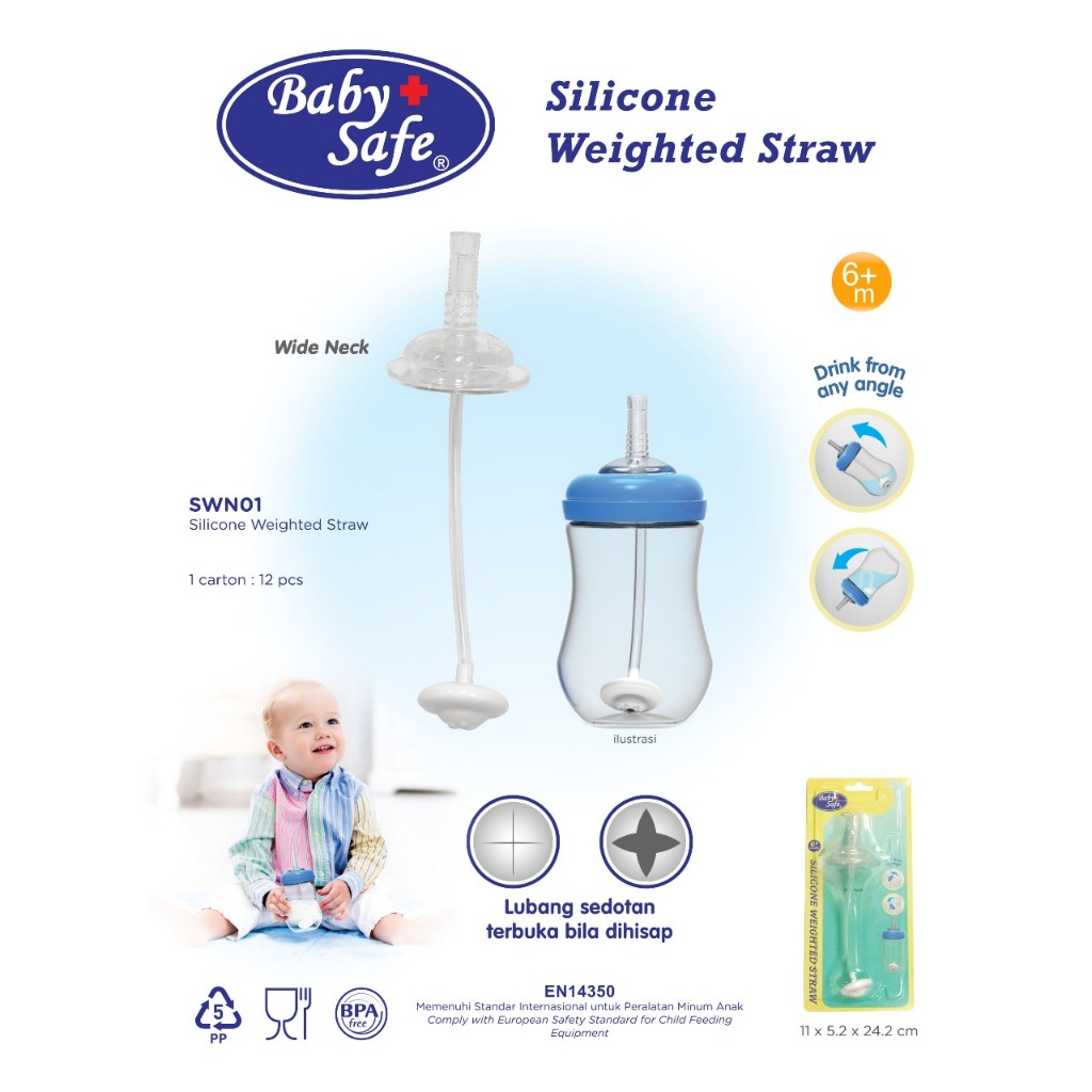 Jual Baby Safe SWN01 Silicone Weighted Straw | Shopee Indonesia
