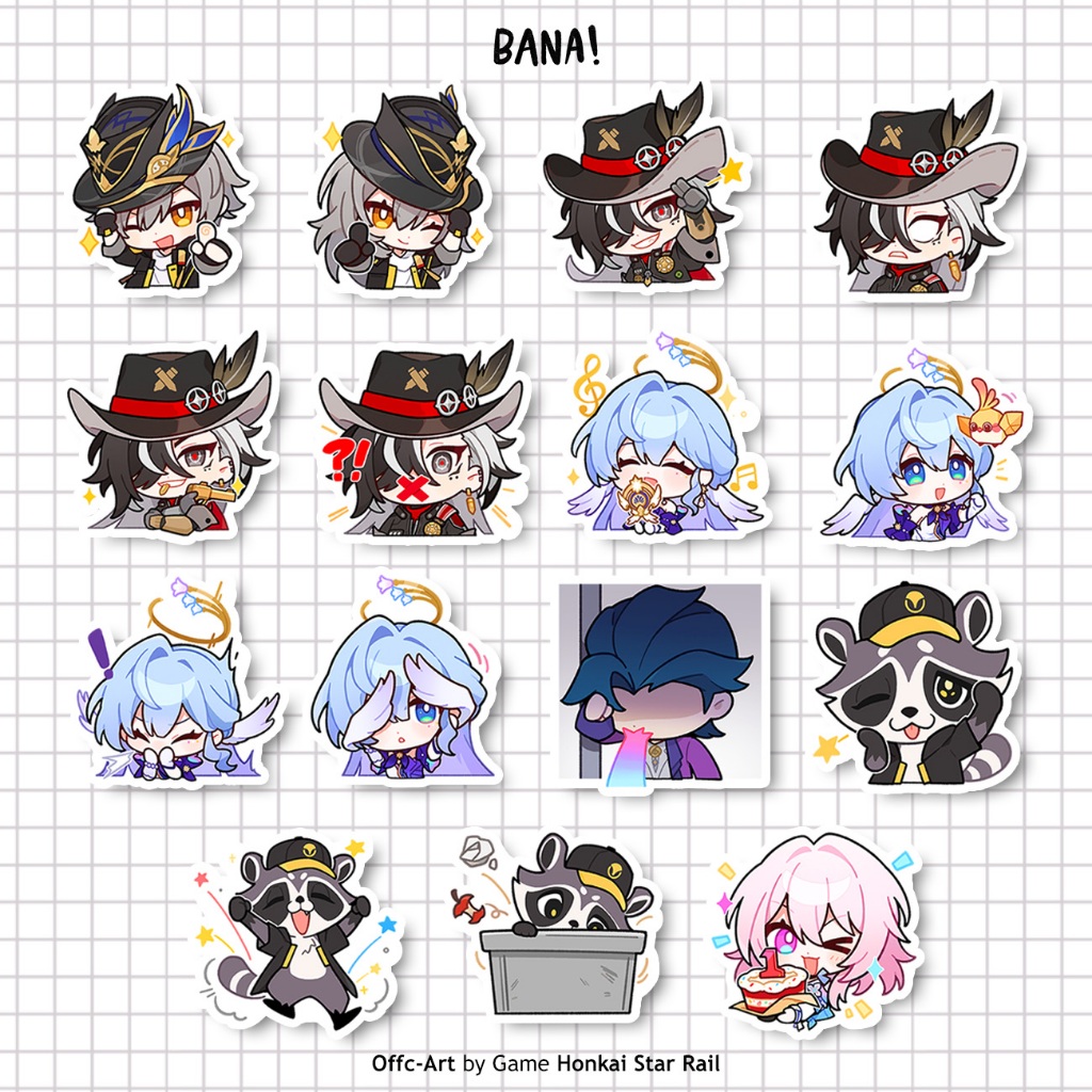 Jual Honkai Star Rail Sticker Pack Vinyl Waterproof Doff | BANA ...