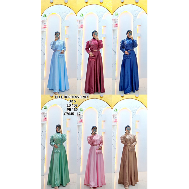 Jual gamis satin mayung 6781 | Shopee Indonesia