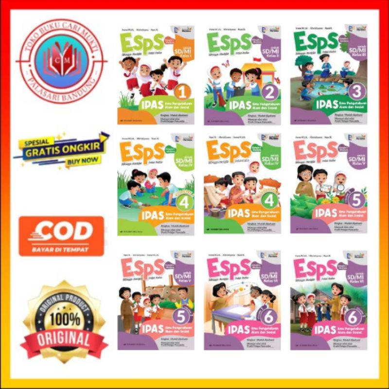 Jual BUKU ESPS IPAS UNTUK SD/MI KELAS 1.2.3.4.5.6.KURIKULUM MERDEKA | Shopee Indonesia