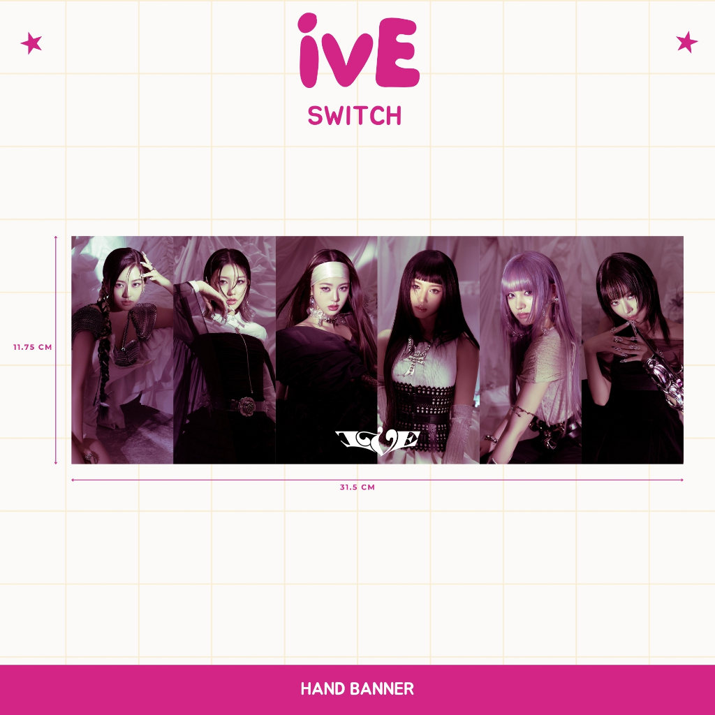 Jual HAND BANNER IVE SWITCH HANDBANNER (HARGA 1 PCS + LAMINASI 2SISI ...