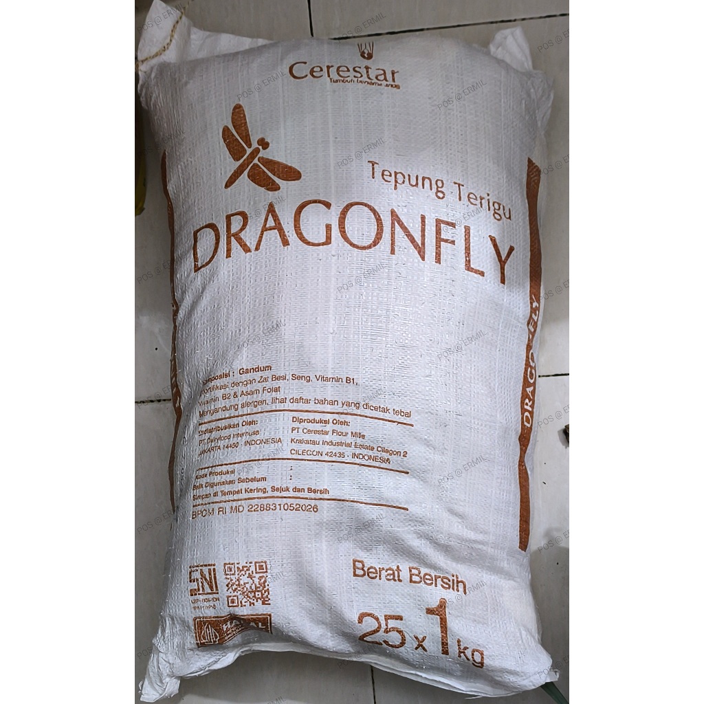 Jual Tepung Terigu Dragonfly Kemasan 1 KG (25 KG) | Shopee Indonesia