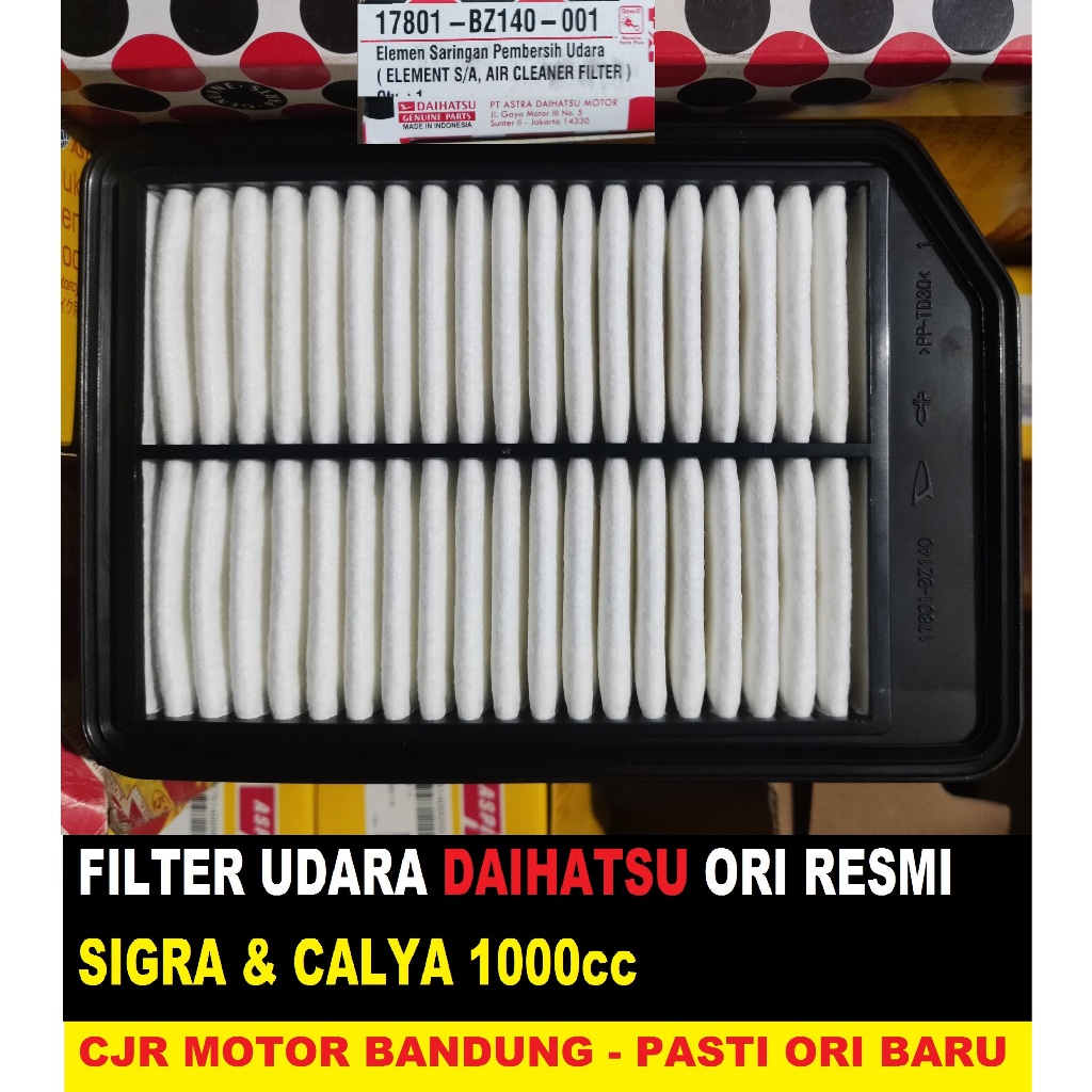 Jual Filter Udara mobil Calya Sigra 1000 cc OEM DAIHATSU 17801 BZ140 ...