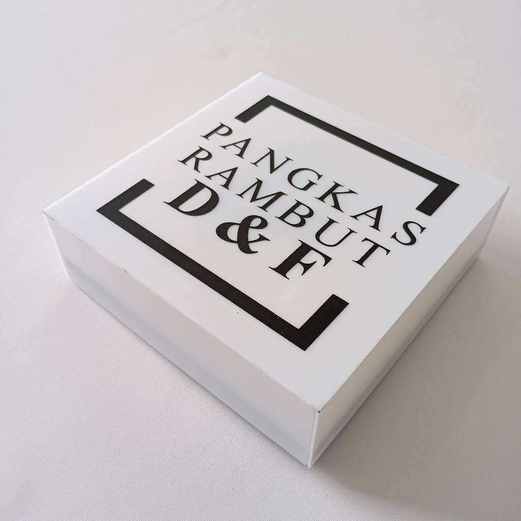 Jual Papan Nama Usaha Akrilik Neon Box Lampu LED Stiker 40x40cm ...