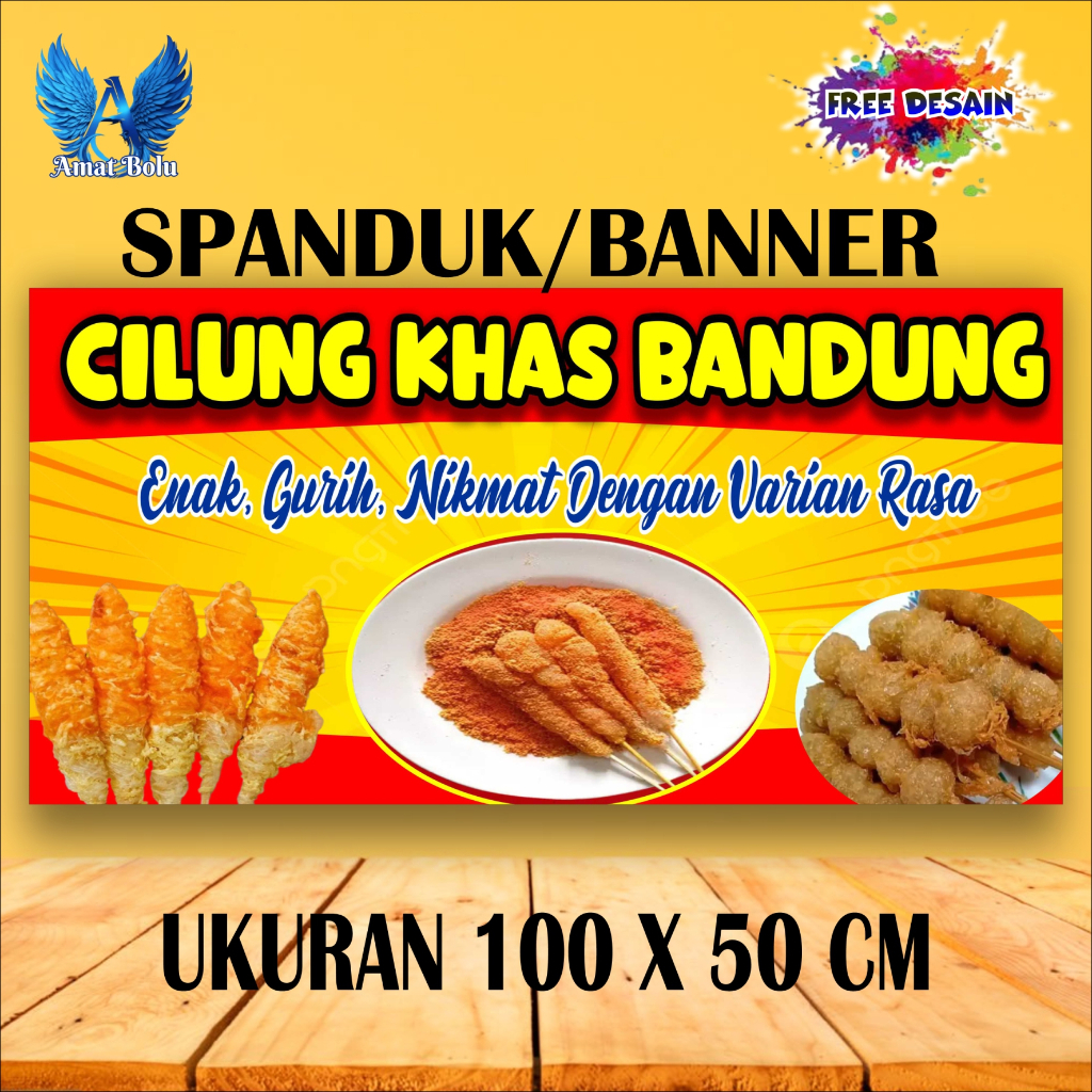 Jual Cetak Banner Cetak Spanduk Cilung Khas Bandung Ukuran 100X50 CM ...