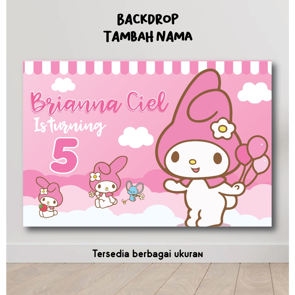 Jual BACKDROP MY MELODY SANRIO BACKGROUND BANNER DEKORASI SPANDUK ...